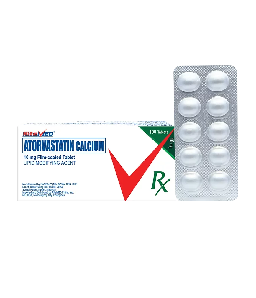 RITEMED Atorvastatin Calcium 10mg Film-Coated Tablet 100's price in the ...